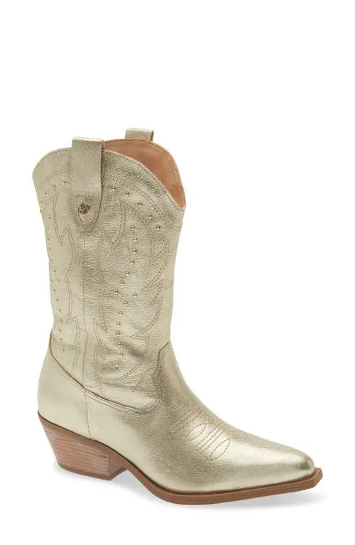 BOTTERO Metallic Western Boot - Dourado 22