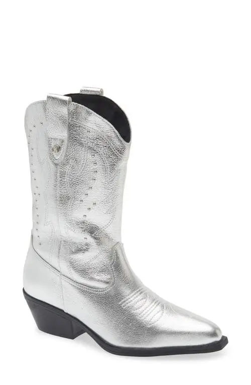 BOTTERO Metallic Western Boot - Prata