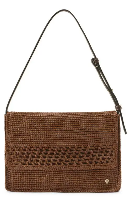 Helen Kaminski Poppy Crochet Raffia Shoulder Bag - Nutshell