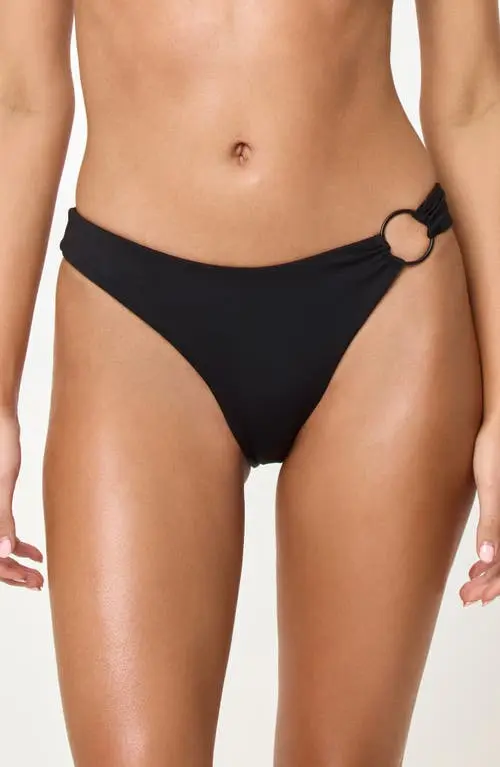 L*Space Vega Ring Bikini Bottoms - Black