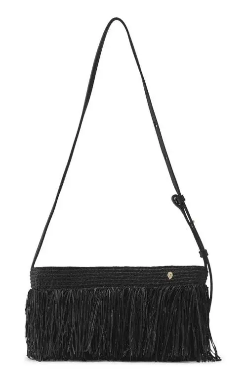 Helen Kaminski Raffia Shoulder Bag - Black