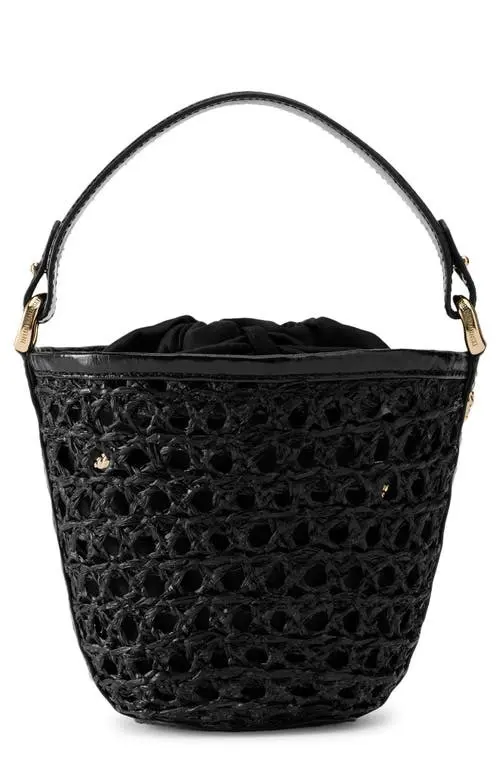 Helen Kaminski Ama Braided Raffia Bucket Bag - Charcoal