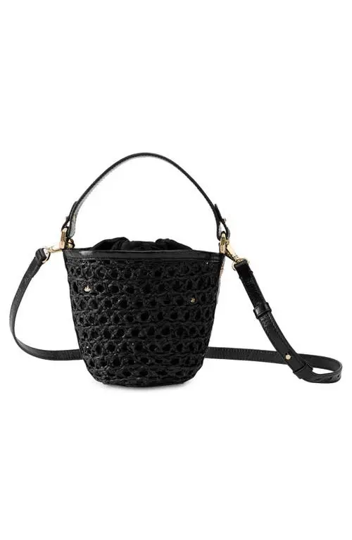 Helen Kaminski Ama Braided Raffia Bucket Bag - Charcoal