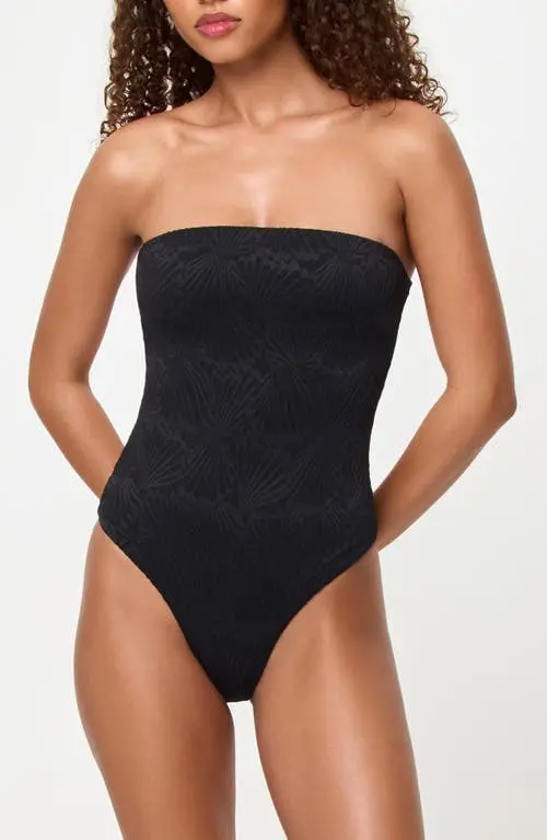 L*Space La Femme One-piece Swimsuit - Black Shellpress
