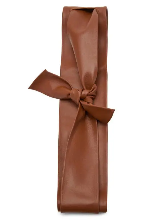 Mango Starring Hailey Bieber Leather Cummerbund Belt