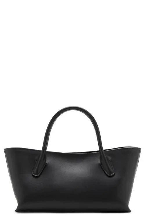 Mango Leather Tote Bag - Black
