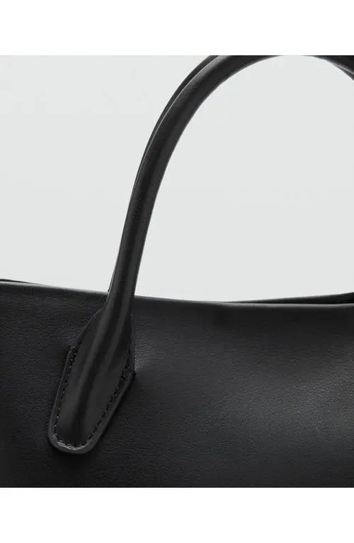 Mango Leather Tote Bag