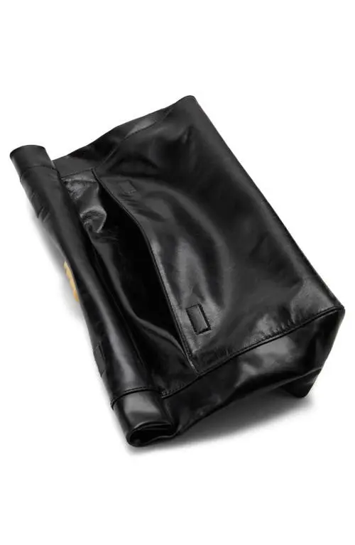Mango Starring Hailey Bieber Metallic Detail Clutch - Black