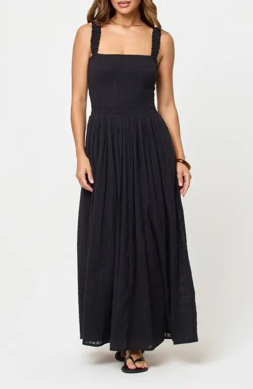 L*Space Wren Cotton Maxi Cover-up Dress - Black