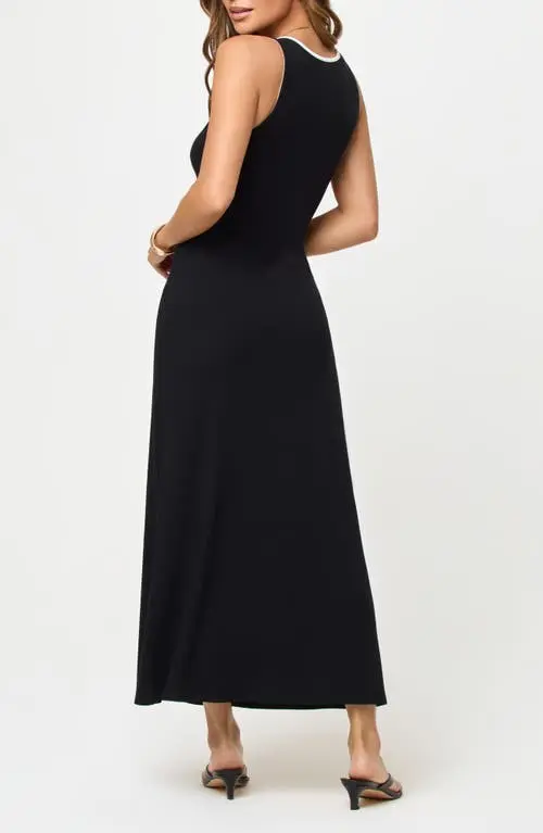 L*Space Sayge Maxi Cover-up Dress - Black/cream