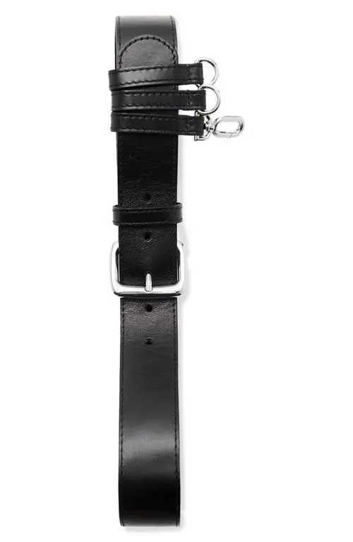 Mango Leather Belt With D-rings And Carabiner Detail