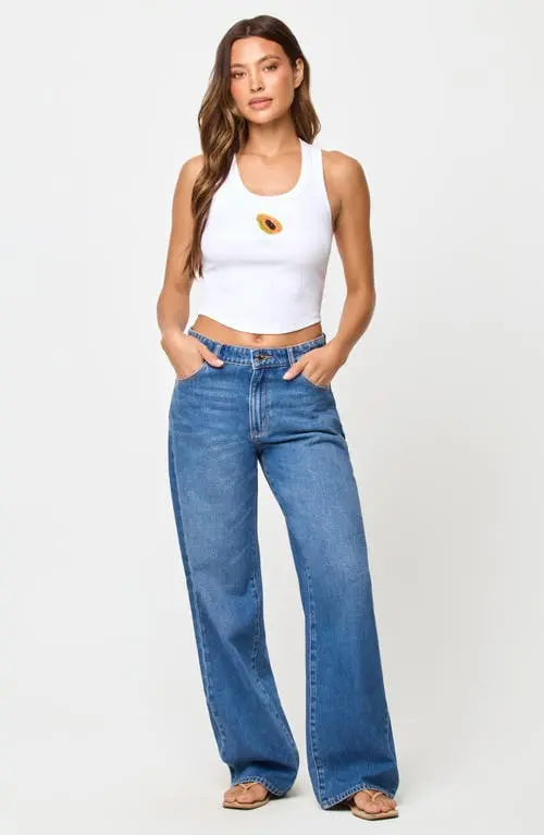 L*Space Embroidered Scoop Neck Tank Top