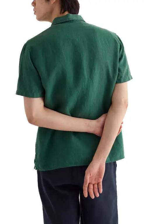 SEASALT CORNWALL Carne Short Sleeve Linen Button-up Shirt