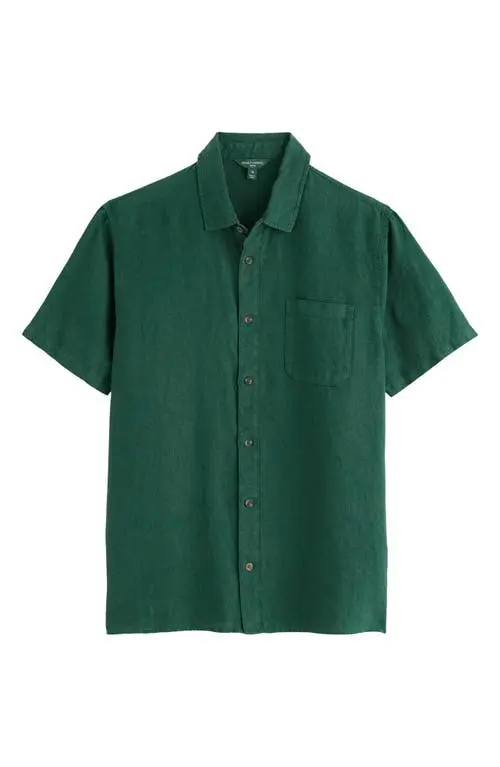SEASALT CORNWALL Carne Short Sleeve Linen Button-up Shirt