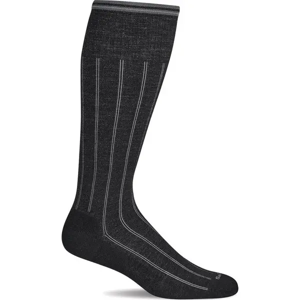 SOCKWELL High Rise Rib Wide Calf Compression Socks - Black