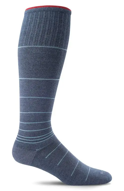 SOCKWELL Circulator Compression Knee High Socks - Denim