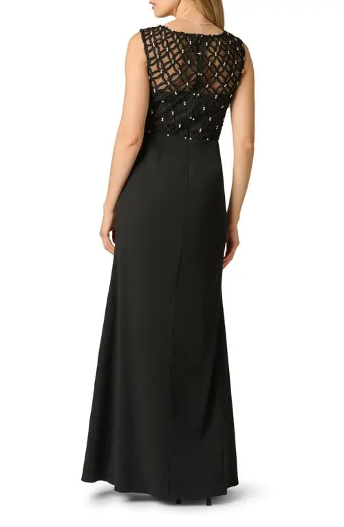Adrianna Papell Beaded Jersey Gown