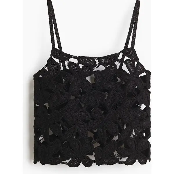 H&m Crochet-look Strappy Top