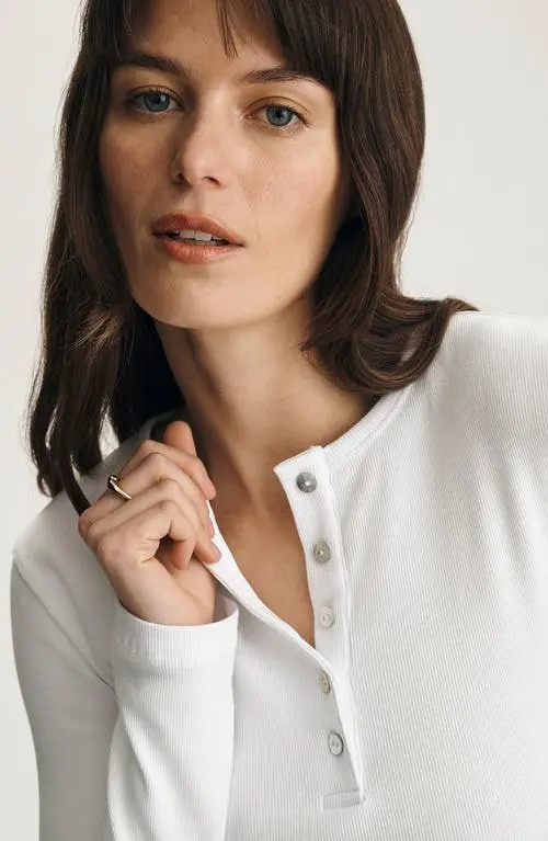 MAVI Stretch Cotton Rib Henley