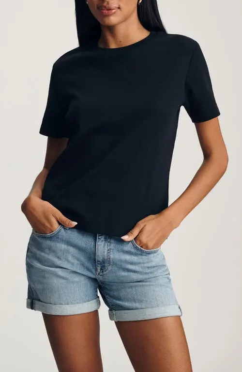 MAVI Nina Crewneck Cotton T-shirt - Black