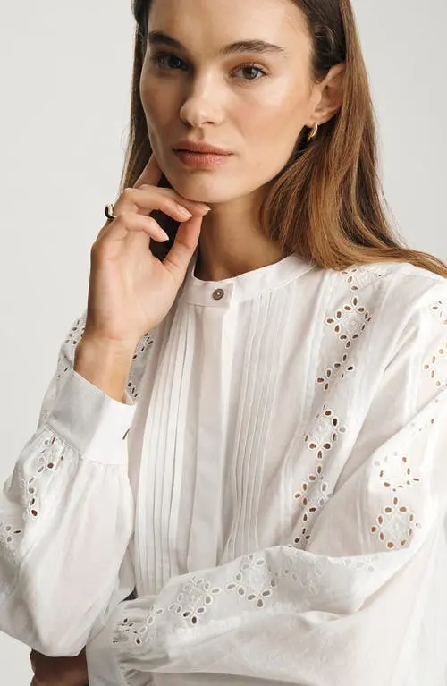 MAVI Pintuck & Eyelet Shirt
