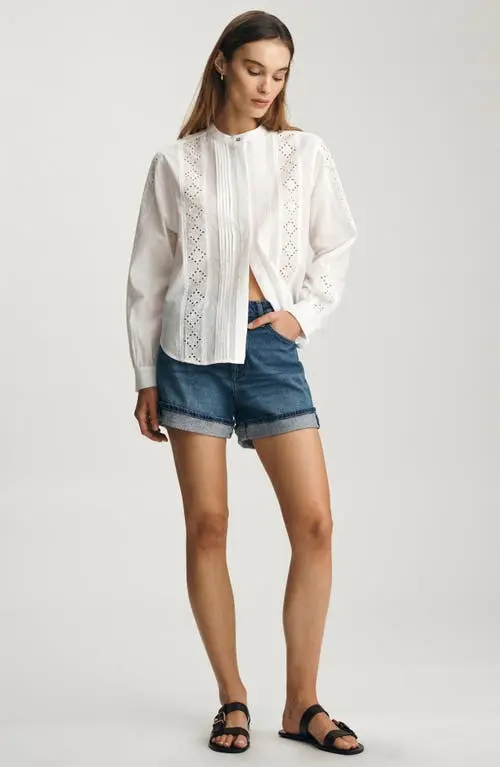 MAVI Pintuck & Eyelet Shirt