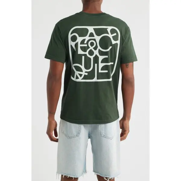 MUSEUM OF PEACE & QUIET Scramble Graphic T-shirt - Forest