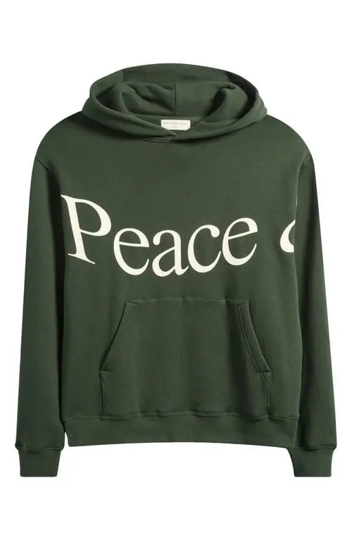 MUSEUM OF PEACE & QUIET Jumbo Wordmark Graphic Hoodie - Forest