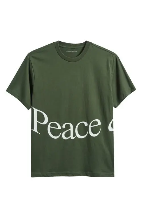 MUSEUM OF PEACE & QUIET Jumbo Wordmark Graphic Cotton T-shirt - Forest