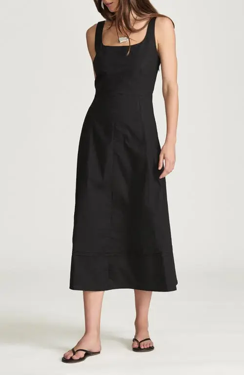 MAVI Sleeveless Fit & Flare Midi Dress - Black