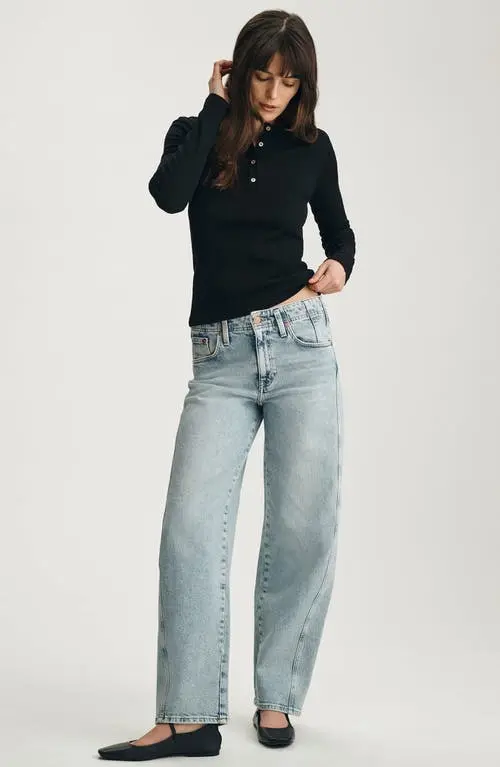 MAVI Stretch Cotton Rib Henley
