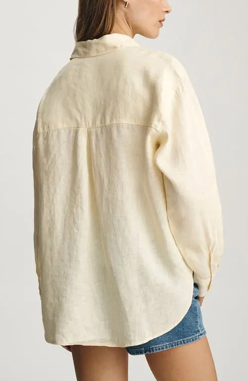 MAVI Relaxed Fit Linen Button-up Shirt