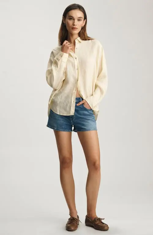 MAVI Relaxed Fit Linen Button-up Shirt