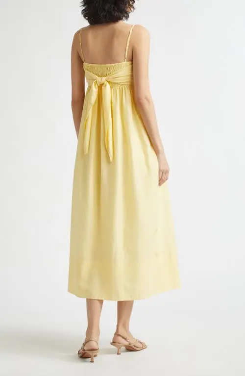 Vince Tie Front Cotton & Silk Maxi Sundress