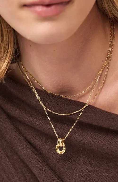 ANA LUISA Palmer Statement Necklace With Interlocking Rings