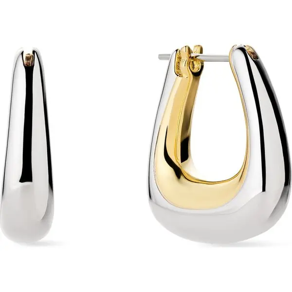 ANA LUISA Dakota Sculptural Mixed-metal Hoop Earrings - Gold/silver