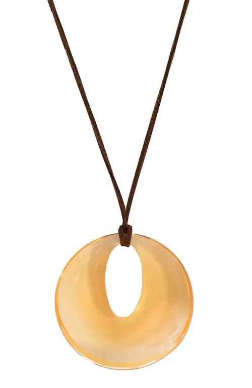 MARLYN SCHIFF Quinn Pendant Necklace - Brown Glaze