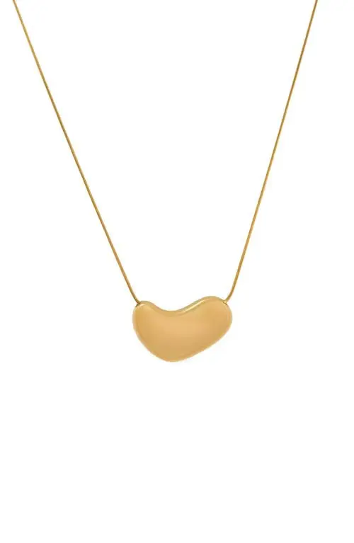 MARLYN SCHIFF Beaded Heart Pendant Necklace - Gold