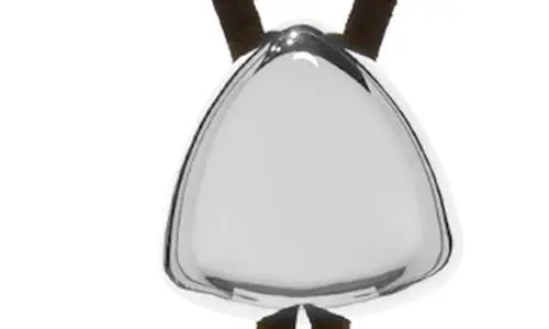 MARLYN SCHIFF Suede Bolo Necklace With Pendant - Silver