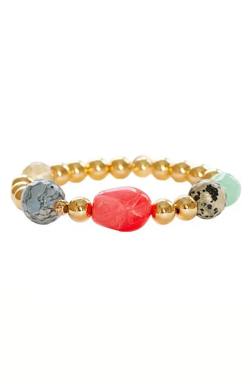 MARLYN SCHIFF Gemma 6mm Bracelet - Red Multi