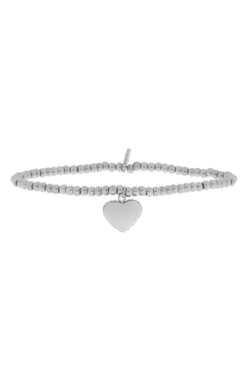 MARLYN SCHIFF Heart Pendant Bracelet - Silver