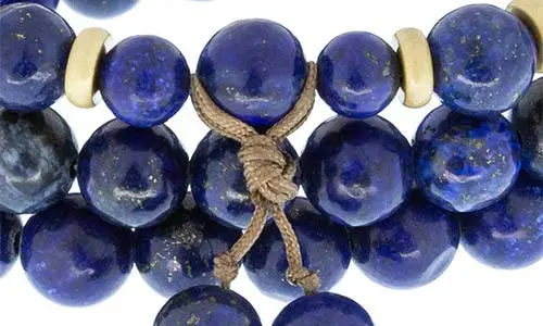 MARLYN SCHIFF Convertible Beaded Necklace/bracelet - Lapis