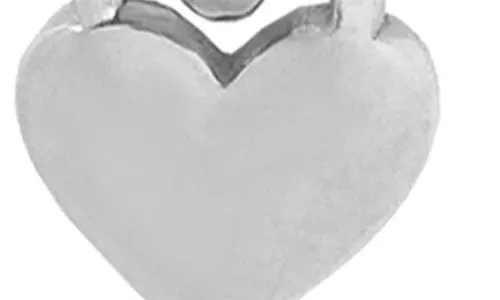 MARLYN SCHIFF Heart Charm Huggie Earrings - Silver