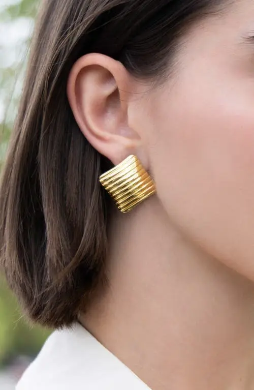 MARLYN SCHIFF Square Stud Earrings - Gold