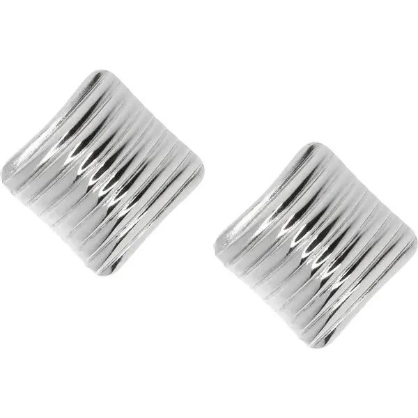 MARLYN SCHIFF Square Stud Earrings - Silver