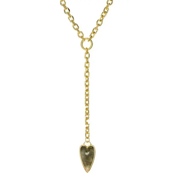 MARLYN SCHIFF Emilia Heart Charm Y-necklace - Gold