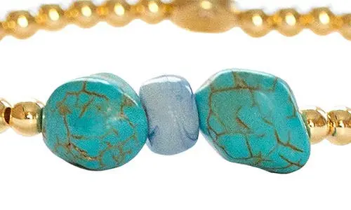 MARLYN SCHIFF Gemma Turquoise Bead Bracelet