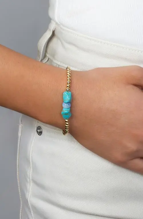 MARLYN SCHIFF Gemma Turquoise Bead Bracelet