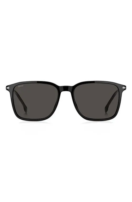 BOSS Rectangle Sunglasses - Black/grey
