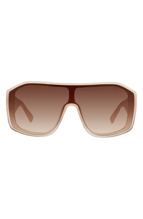 Kurt Geiger Oversized Shield Sunglasses - Ivory/brown